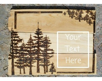 Pine tree sign | Etsy