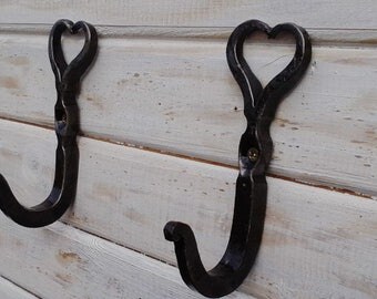 Wrought iron hooks | Etsy