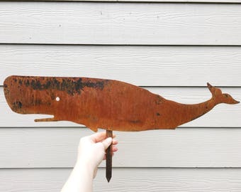 Metal whale art | Etsy