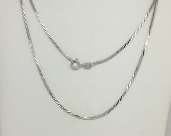 Diamond Cut Snake Chain 1mm Mirror Snake Chain Sterling