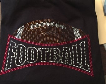 Football Rhinestone Template Instant Download Live Love