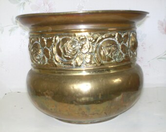 Brass flower pot | Etsy
