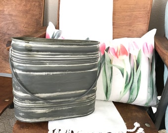 Galvanized buckets | Etsy