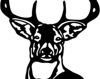 Deer head decal | Etsy