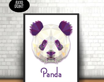Geometric panda | Etsy