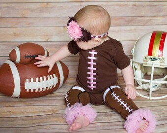 Baby girl football | Etsy