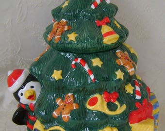 Penguin cookie jar | Etsy