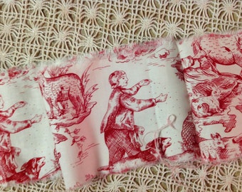 Red and white toile | Etsy