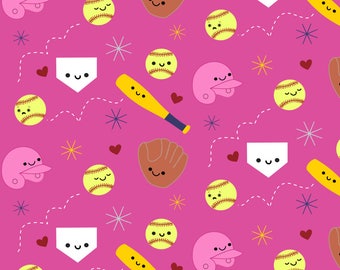 Softball fabric | Etsy