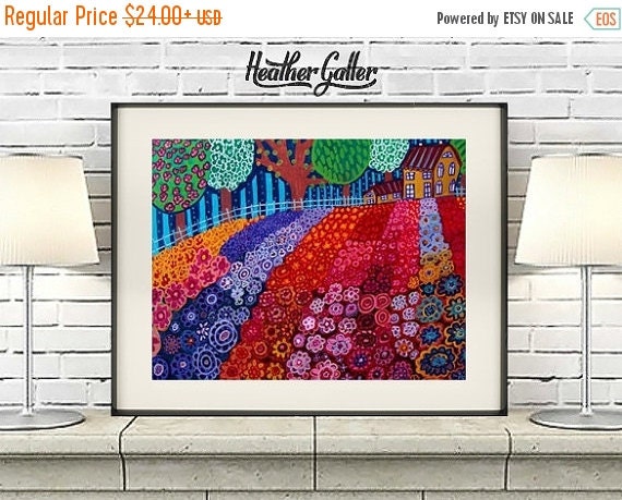 Landscape Art Print Poster by Heather Galler HG580