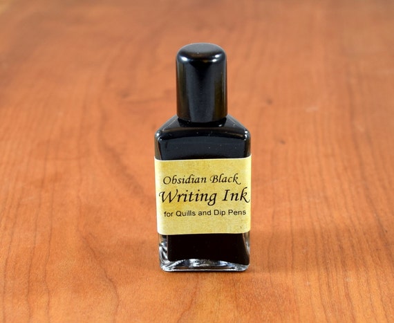 Deep Black Calligraphy Ink for Quills and Dip by ArteOfTheBooke