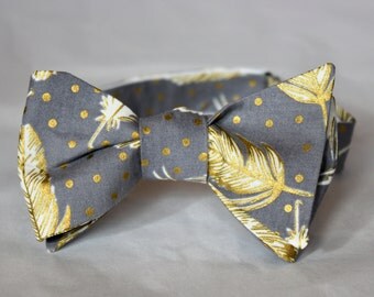 Feather bow ties | Etsy