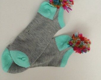 Pom pom socks | Etsy