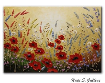 Original Modern Abstract Art Painting Canvas Wall by NataSgallery