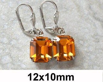 Octagon earrings | Etsy