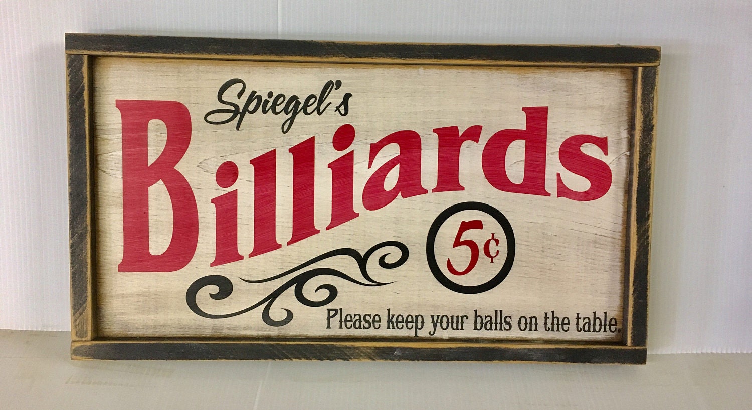 Personalized Billiards Sign Game Room Sign