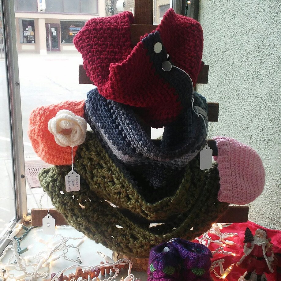 Boutique hats scarves and other crochet goodies. by Nickelfritz