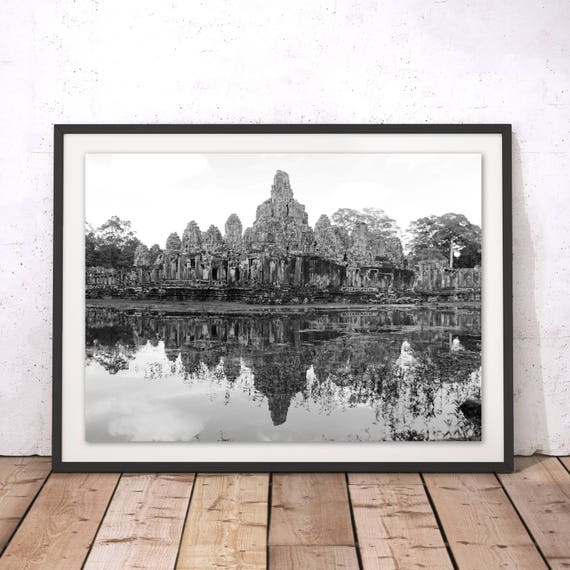 Angkor Wat Art Print Cambodia Photograph Bayon Temple Print