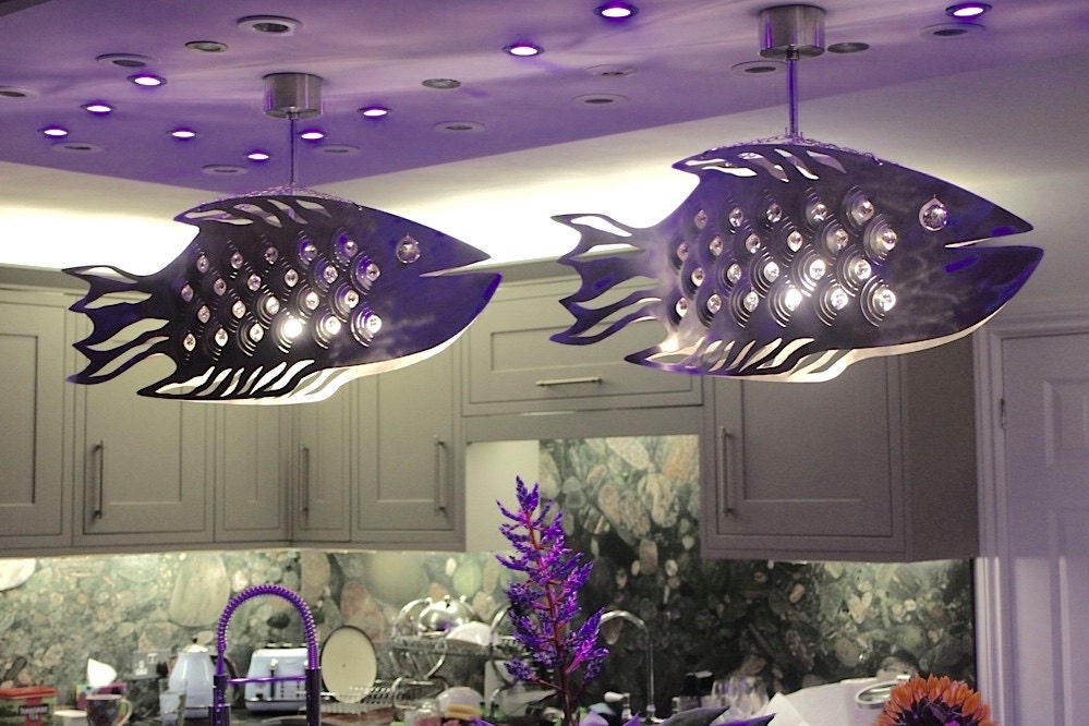 Ceiling light COD FISH unique design steel