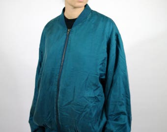 Blue silk jacket | Etsy