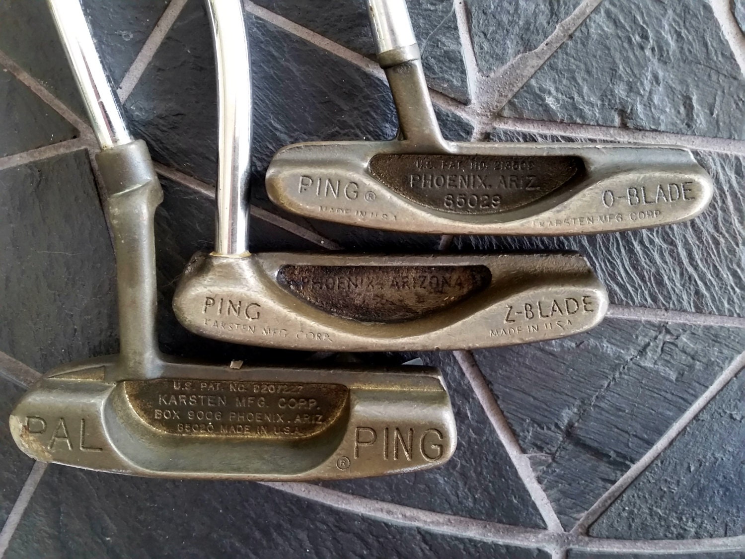 Ping Putters Set of Three Vintage Z Blade O Blade Pal