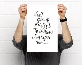 Dont give up sign | Etsy