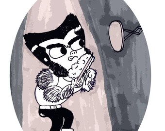 Funny bathroom art | Etsy