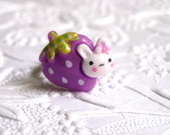 Bunny Engagement Ring White Gold Rabbit Engagement Ring 14k