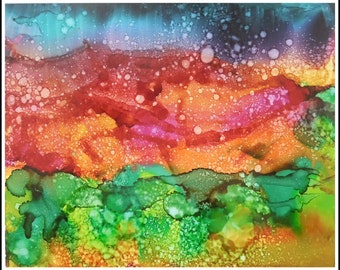 Alcohol ink painting | Etsy