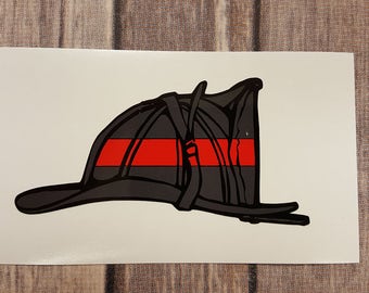 Fire helmet decal | Etsy