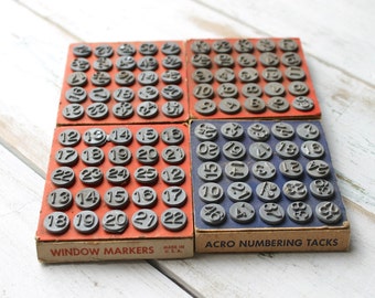 Unique numbered tacks related items | Etsy