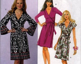 Wrap dress pattern | Etsy