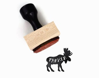 Moose stamp | Etsy