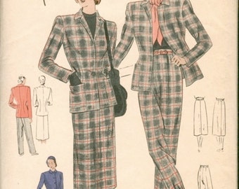 Unique pant suit pattern related items | Etsy