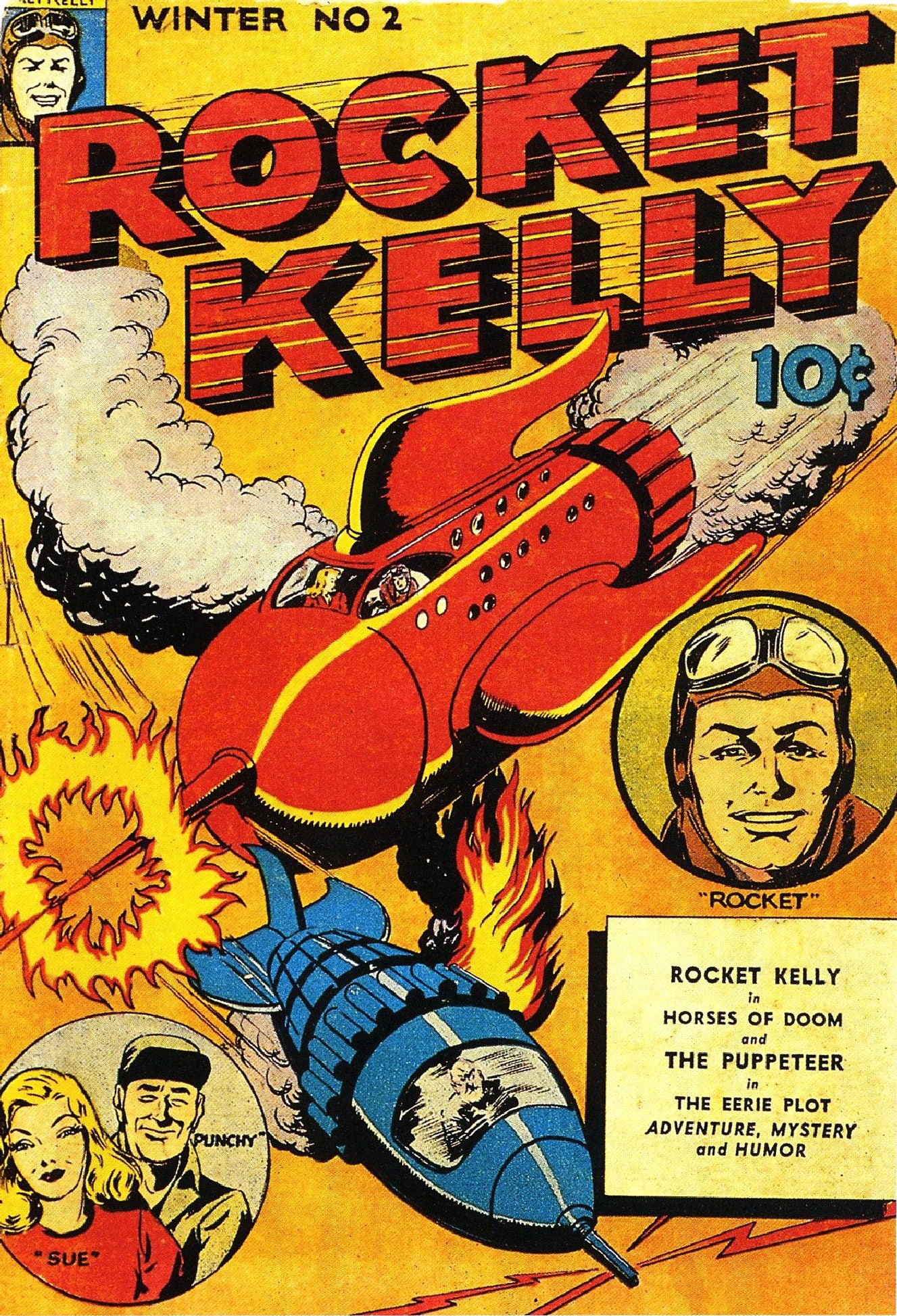 Sci Fi Comic Book Cover Reproduction Print Vintage Rocket