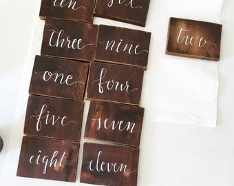 Calligraphy numbers | Etsy