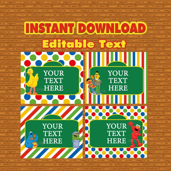 Sesame Street Editable Sign - Free Printable Templates