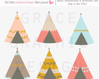 Teepee clipart | Etsy