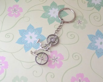 UpCycled Bike Chain Heart Keychain