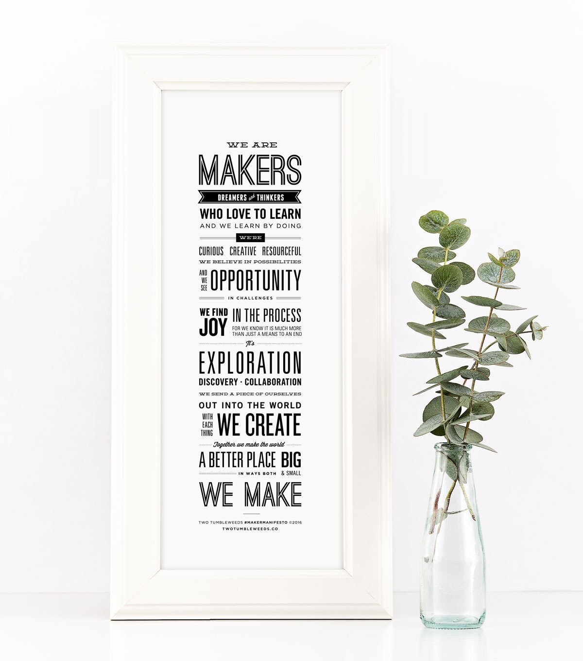 Maker Manifesto Poster 9 x 24 / Digital Download