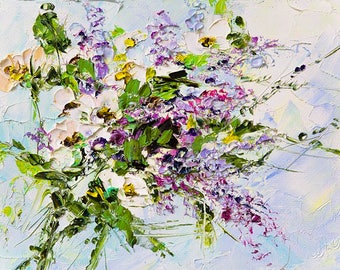 Flower tree painting | Etsy