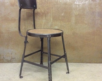 Industrial stool | Etsy