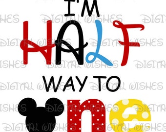 Mickey half birthday | Etsy