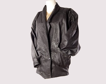 80s leather jacket | Etsy