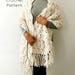 CROCHET PATTERN The Seashell Shawl Chunky Scalloped Fringe