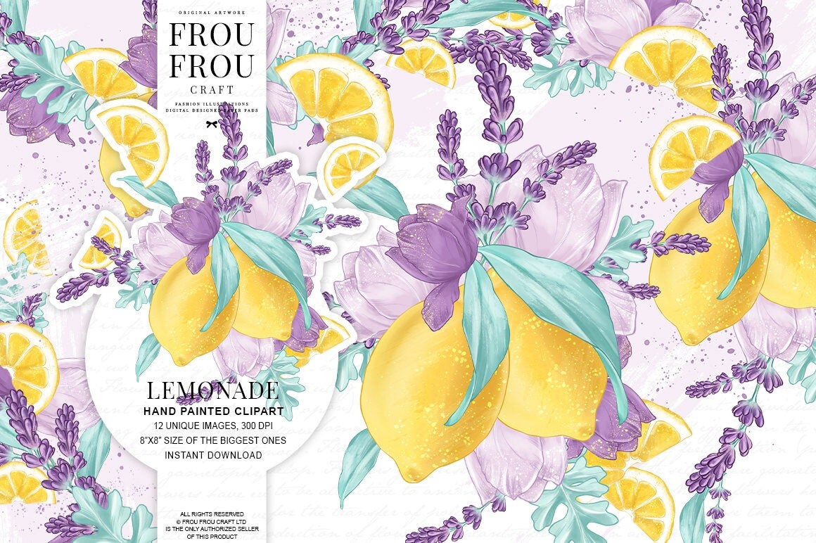 Lemons Clipart Lavender Clipart Lemonade Clip Art Spring