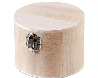 Round wood box | Etsy