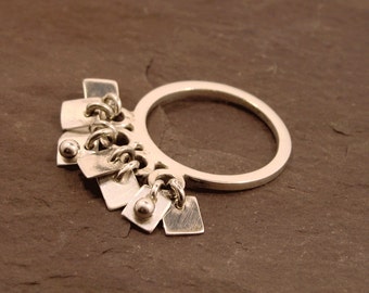 Dangle charm ring | Etsy