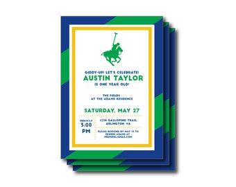 Polo invitation | Etsy