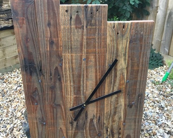 Rustic wall clock | Etsy